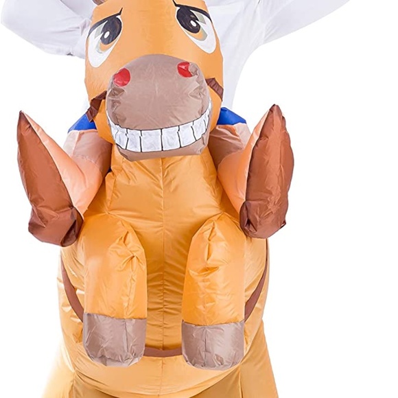 Holiday | Inflatable Cowboy Riding A Horse Air Blowup Deluxe Halloween ...